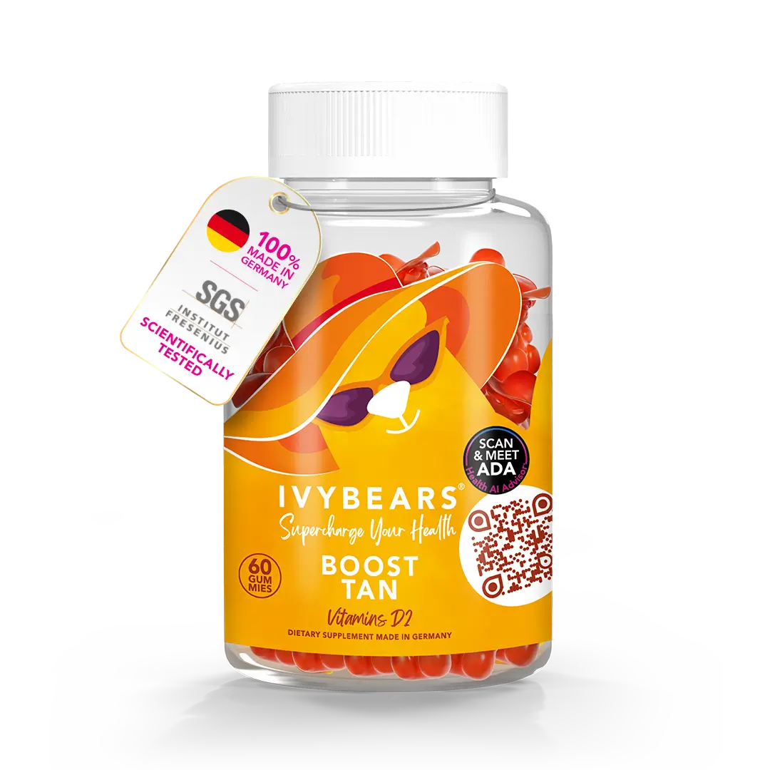 IvyBears Tan Boost Gummies with Beta-Carotene & Vitamin E – Vegan ...