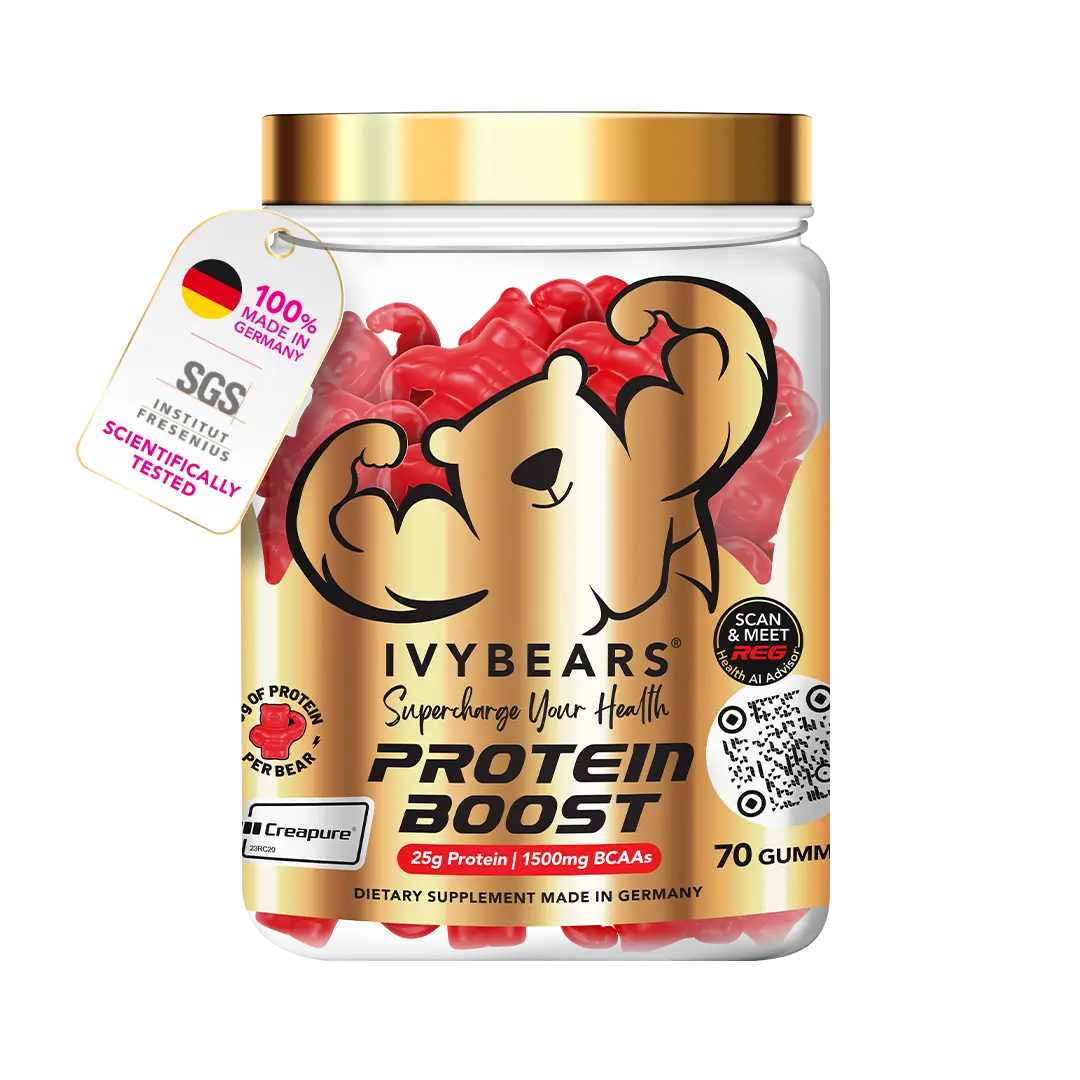 Protein Gummies with BCAAs & Creatine for Muscle Building. Berry flavor ...