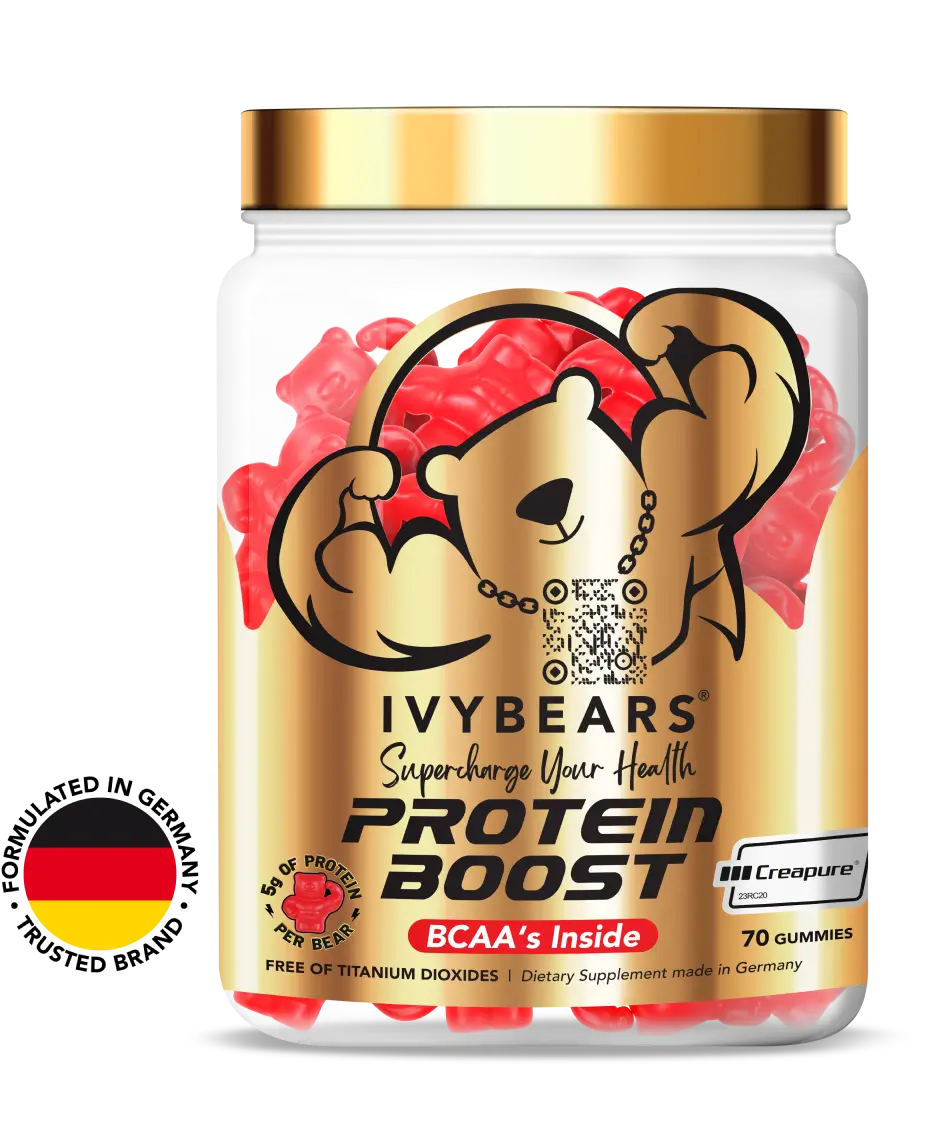 Protein Gummies with BCAAs & Creatine for Muscle Building. Berry flavor ...